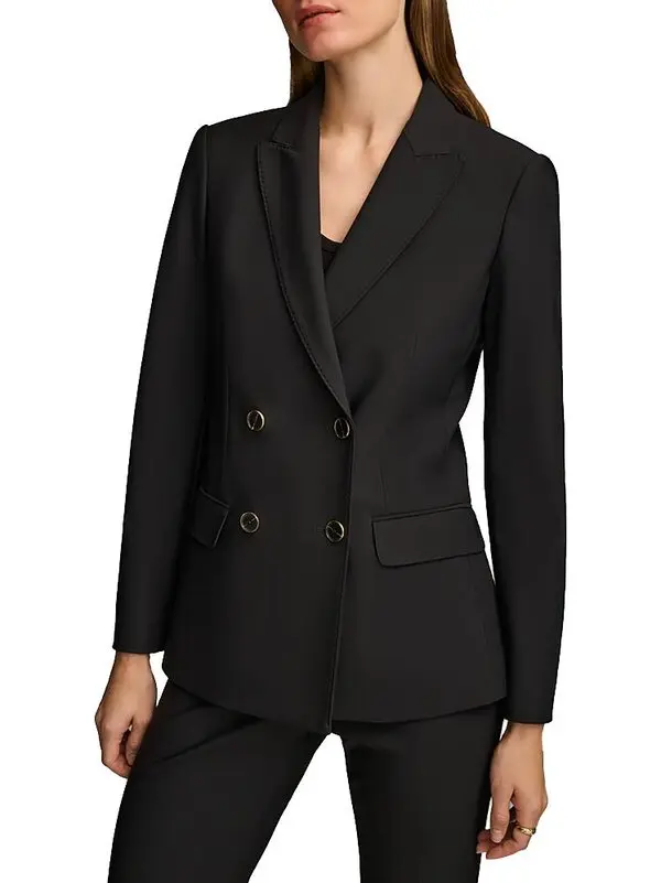 Donna Karan New York Double Breasted Blazer - Black
