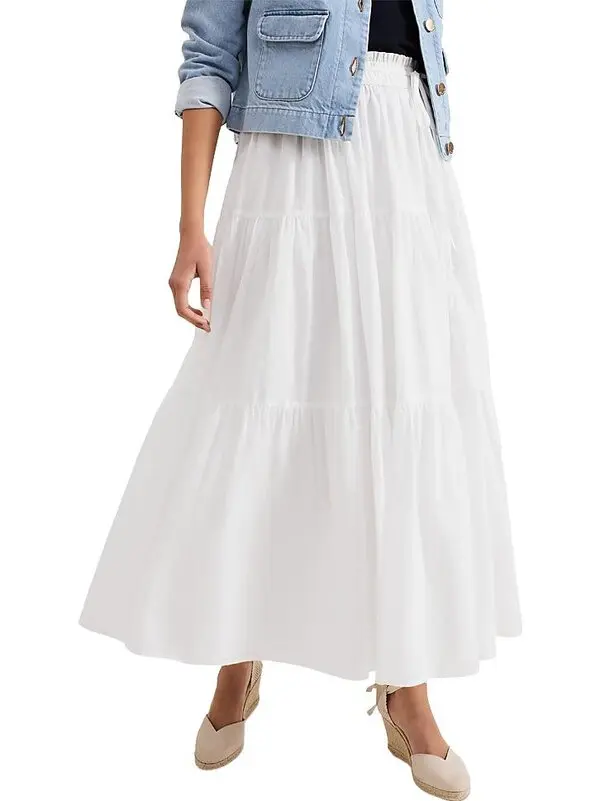 PHASE EIGHT Alva Cotton Skirt - White