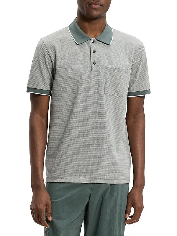 Theory Pique Polo Shirt - Pine Grove Multi