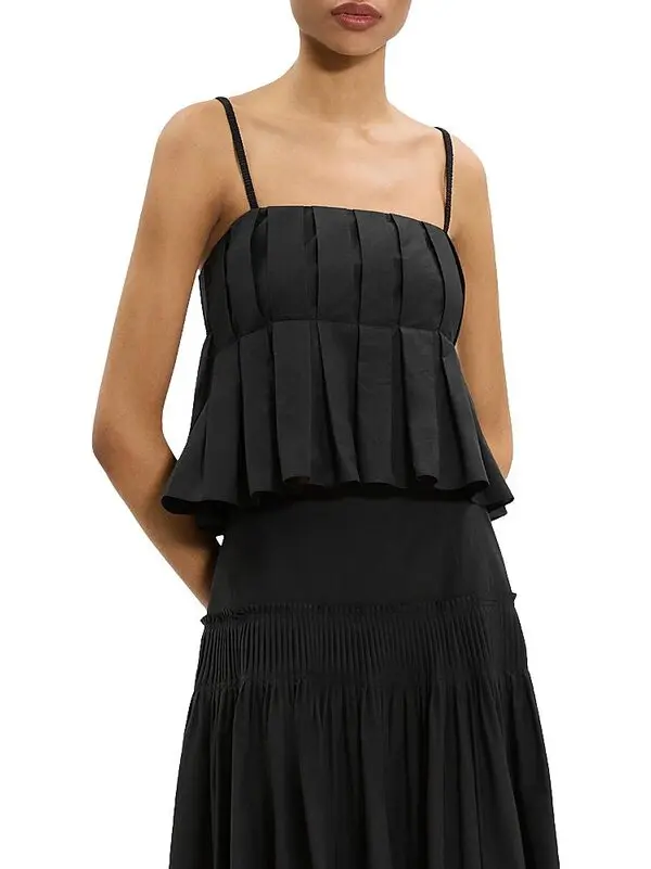 Theory Pleated Top - Black