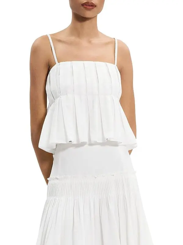 Theory Pleated Top - White