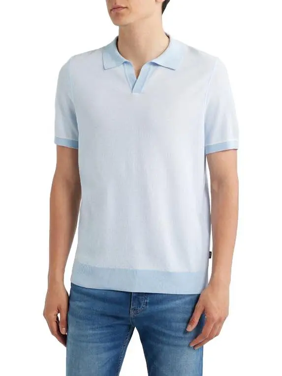 BOSS Jianluca Johnny Collar Polo - Light/ Pastel Blue