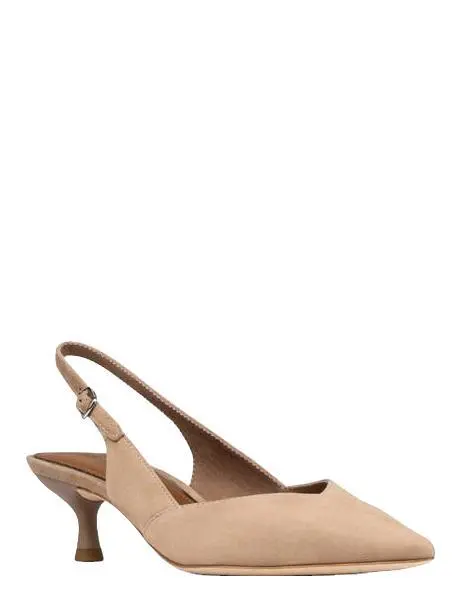 DONALD PLINER Pointed Toe Slingback Pumps - Tobacco