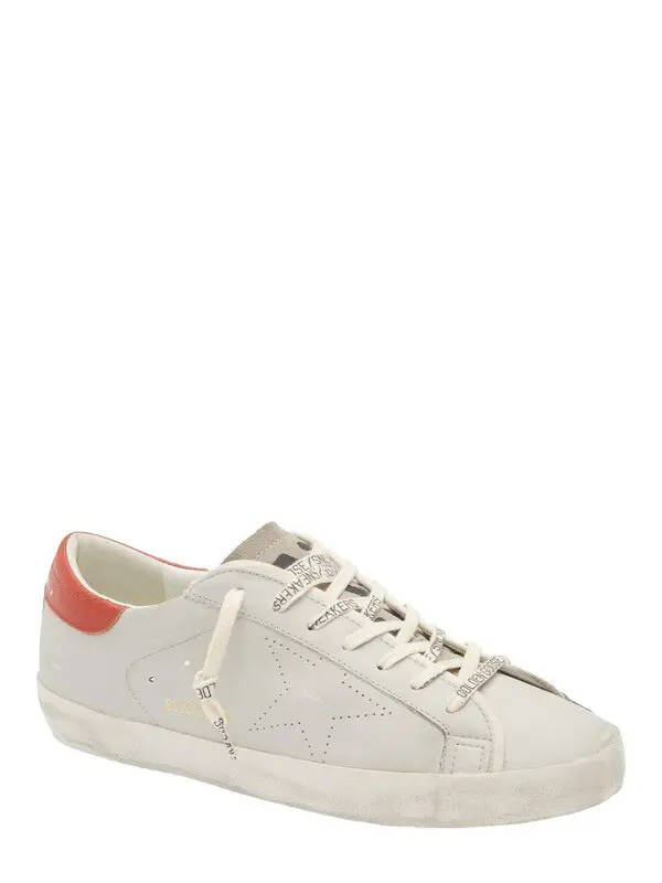 GOLDEN GOOSE Super-star Low Top Sneaker - Grey/ Orange