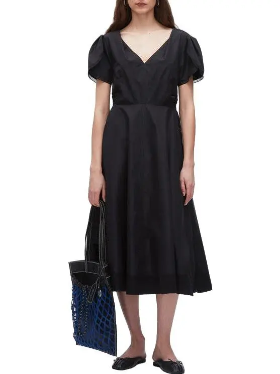 3.1 Phillip Lim Tulip Sleeve A-line Dress - Black