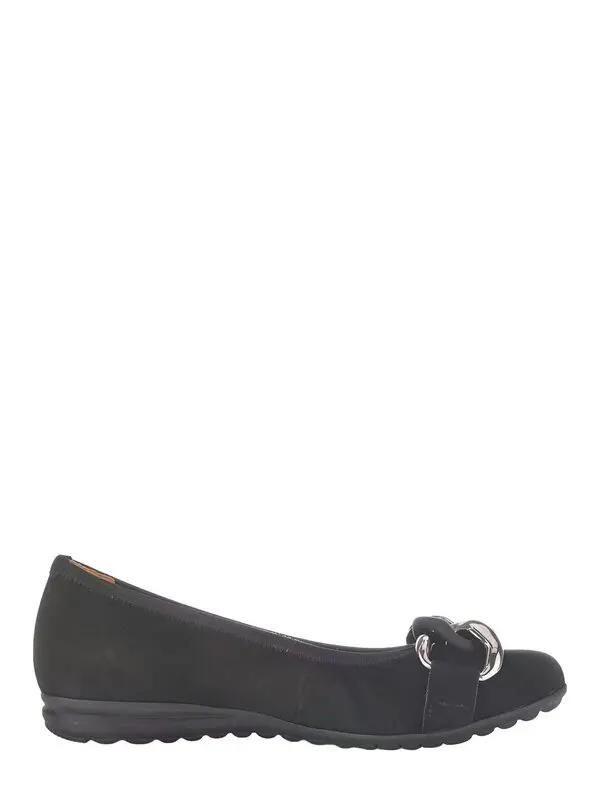 Gabor Chain-link Ballerina Flats - Black