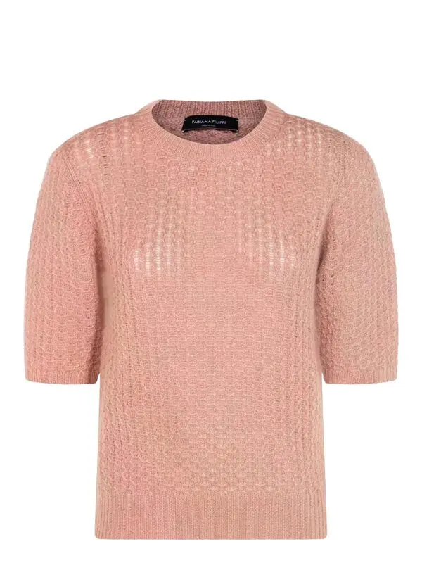 Fabiana Filippi Textured Short-sleeve Sweater - Pink