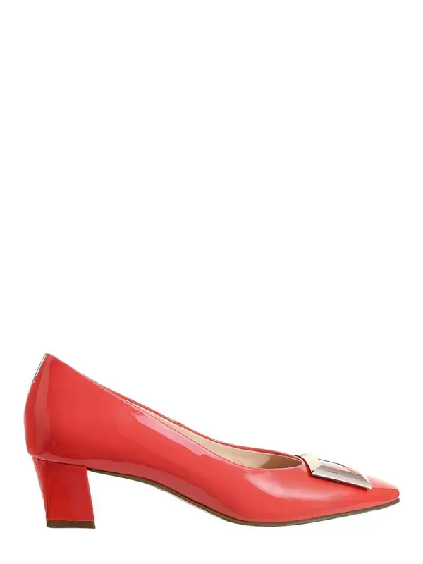 HOGL Etienne Patent-leather Block-heel Pumps - Red