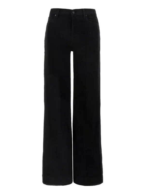 7 For All Mankind Wide-leg Jeans - Black