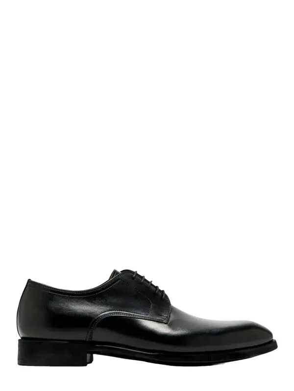 Magnanni Leather Derby Shoes - Black