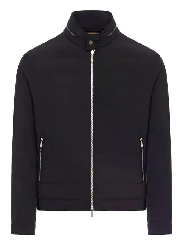 MOORER Quilted Bomber Jacket - Blue