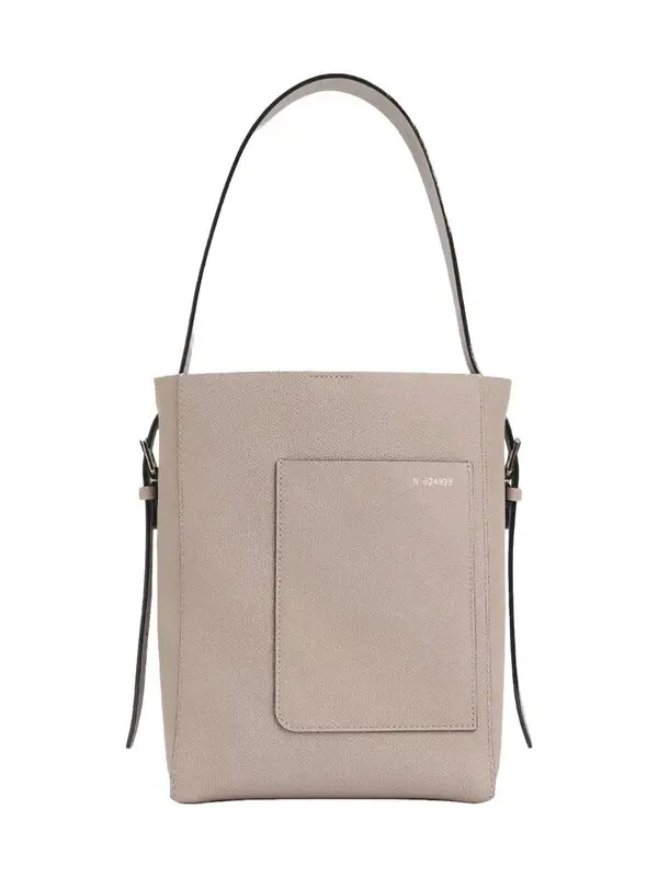 VALEXTRA Leather Bucket Bag - Neutrals