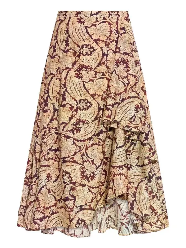 Ulla Johnson Floral-print Asymmetric Skirt - Neutrals