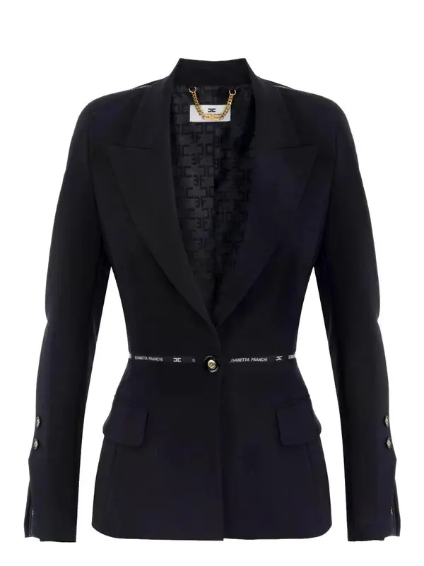 Elisabetta Franchi Structured Belted Blazer - Black
