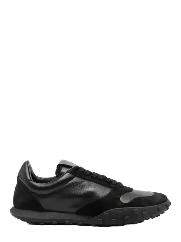 JIL SANDER Leather Lace-up Sneakers - Black