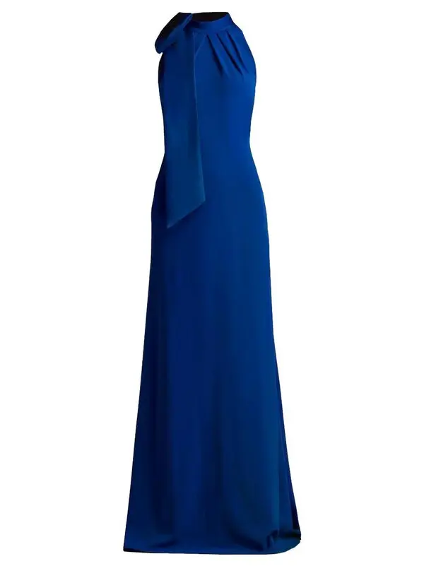 Tadashi Shoji Halterneck Maxi Dress - Blue