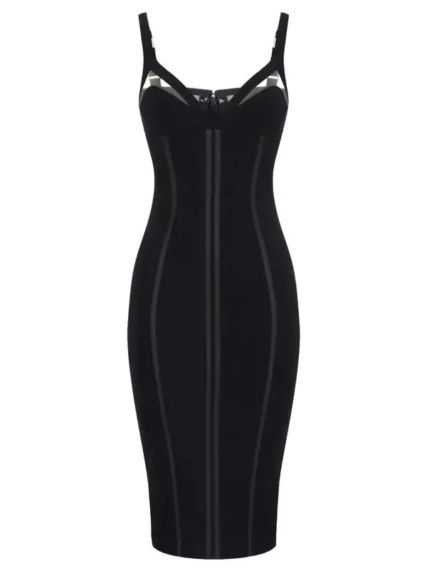 Elisabetta Franchi Strappy Bodycon Dress - Black