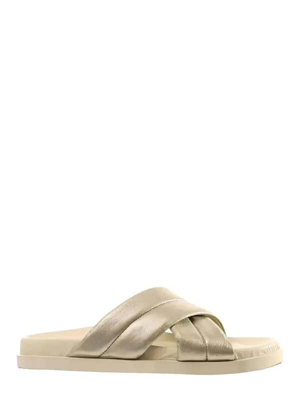 HOGL Tessa Cross-strap Slide Sandals - Gold