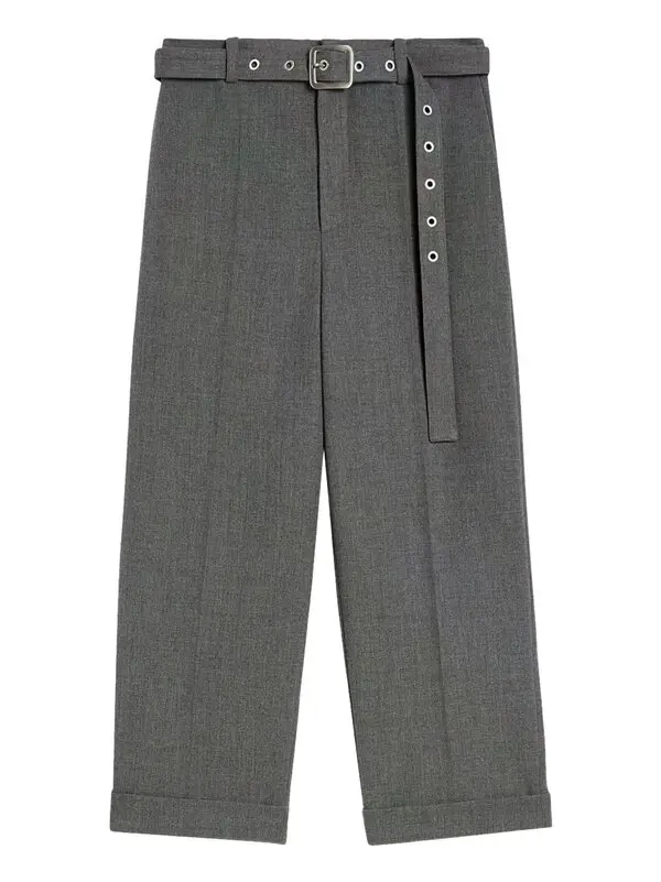 JIL SANDER Wool Trousers - Grey