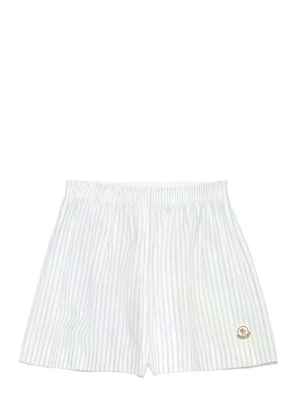 Moncler Striped Shorts - White