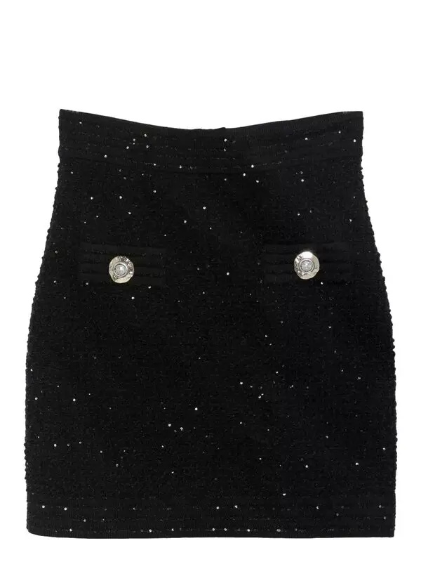 Balmain High-rise Skirt - Black