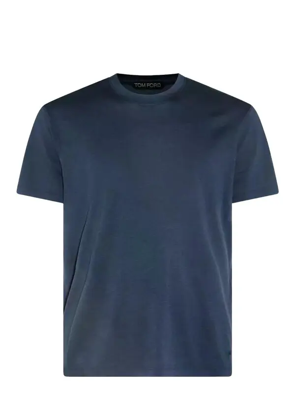 TOM FORD Crew-neck Short-sleeve T-shirt - Blue
