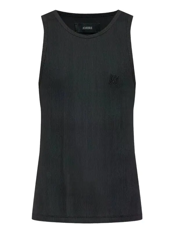 Amiri Ribbed Tank Top - Black
