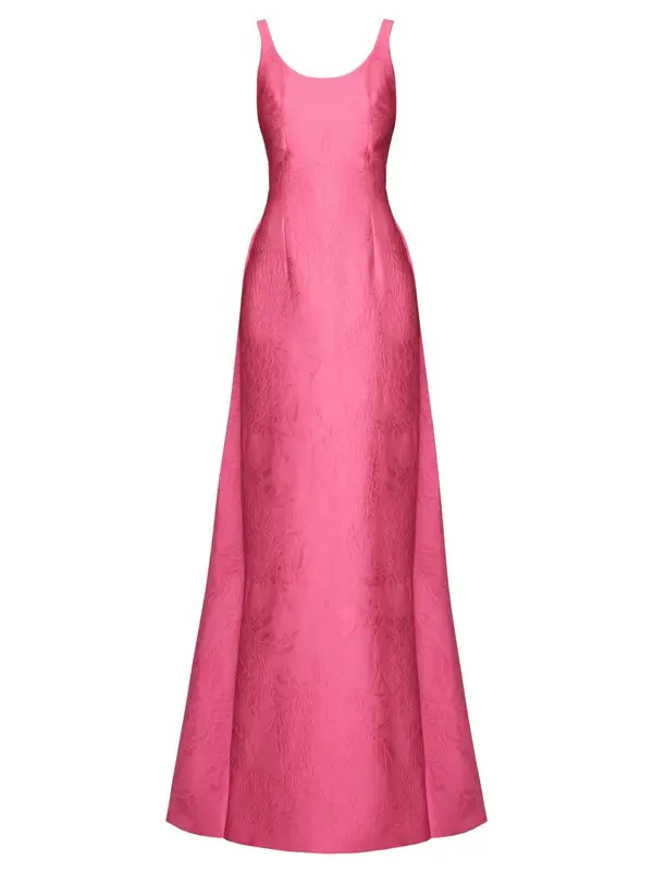 EMILIA WICKSTEAD Ninette Floral Embossed Cloqué Gown - Pink
