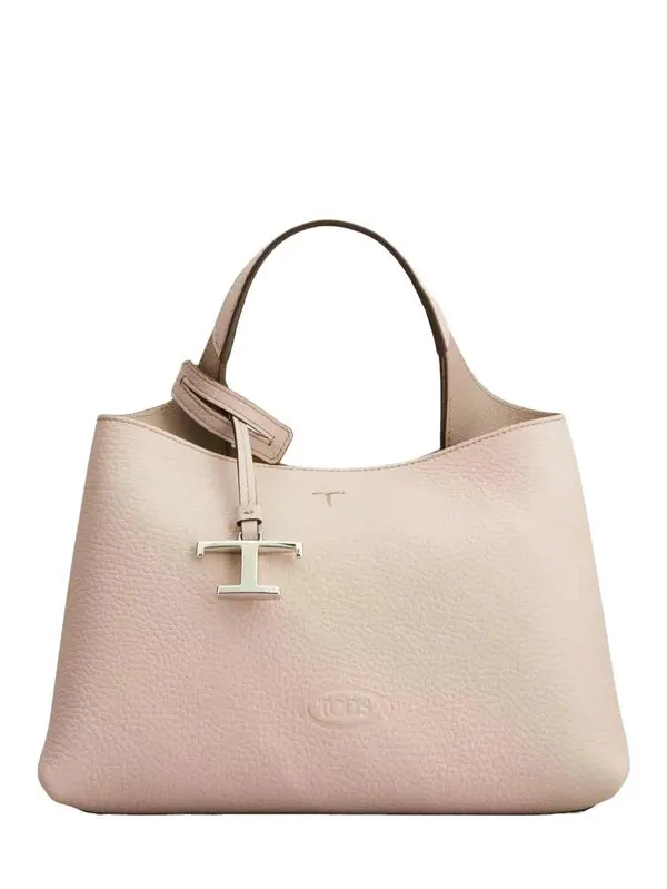 TOD'S Micro Leather Tote - Neutrals