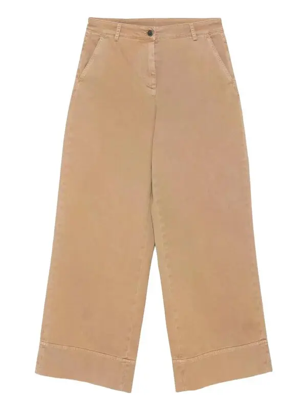 Moncler Wide Leg Worker Jeans - Brown