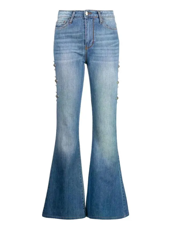 MADISON MAISON Stud-embellished Flared Jeans - Blue