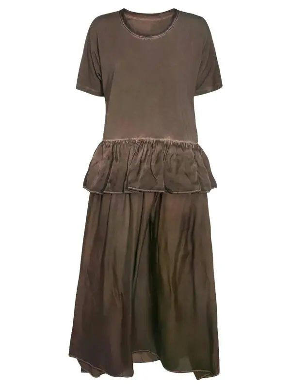 UMA WANG Peplum-hem Dress - Brown