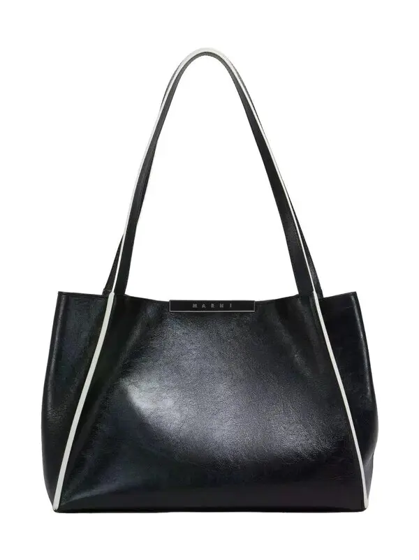 Marni Cresta Small Tote Bag - Black