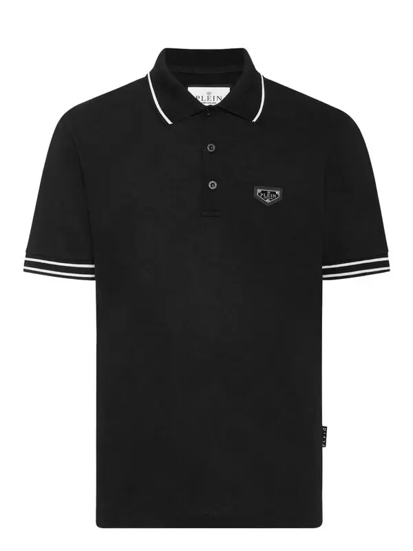 Philipp Plein Logo-plaque Polo Shirt - Black