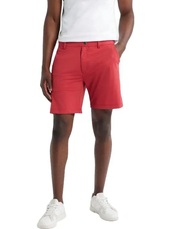 SWANNIES Bunker Flat Front Golf Shorts - Red