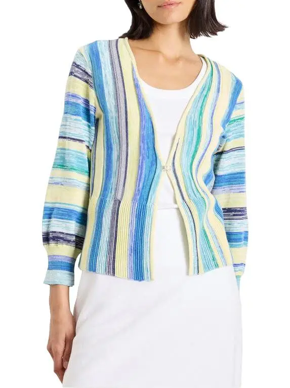 NIC+ZOE Coast Crush Cardigan - Blue Multi