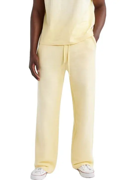 ELWOOD Core Organic Cotton Straight Leg Sweatpants - Sun Faded Butter