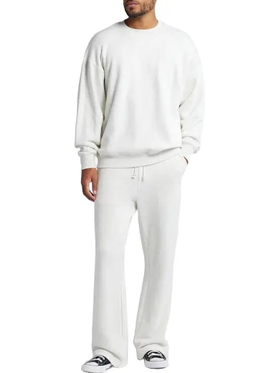 ELWOOD Core Organic Cotton Straight Leg Sweatpants - Vintage Snow Heather