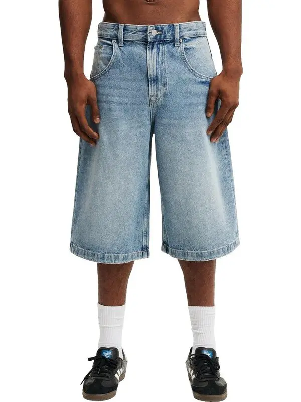 COTTON ON Y2k Super Baggy Jorts - Solace Blue