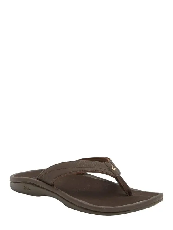 Olukai Ohana Flip Flop - Java Faux Leather