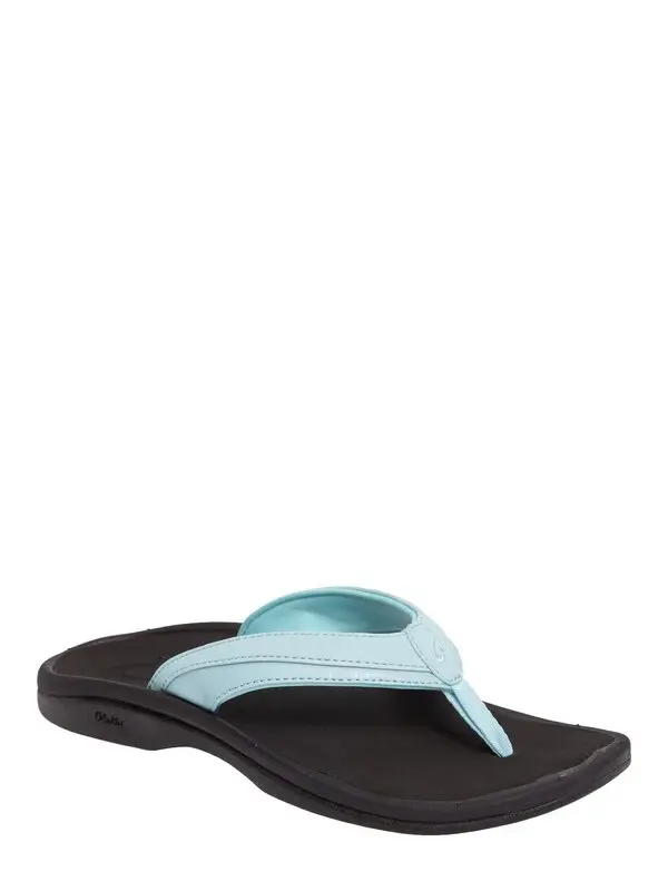Olukai Ohana Flip Flop - Sea Glass/black