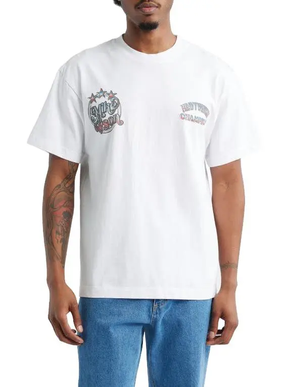 ID SUPPLY CO Mike Tyson All Smiles Graphic T-shirt - White