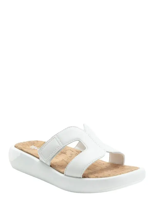 ALEGRIA BY PG LITE Portia Slide Sandal - All White
