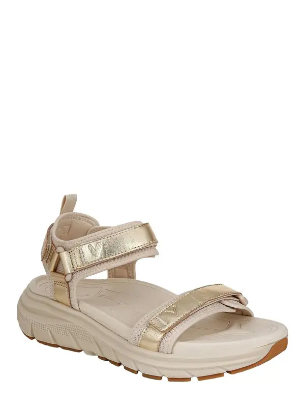 Vionic Walk Max Wanderer Sandal - Parchment/ Gold