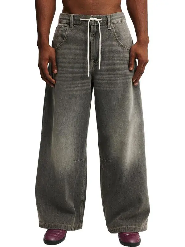 COTTON ON Y2k Super Wide Leg Jeans - Archives Grey