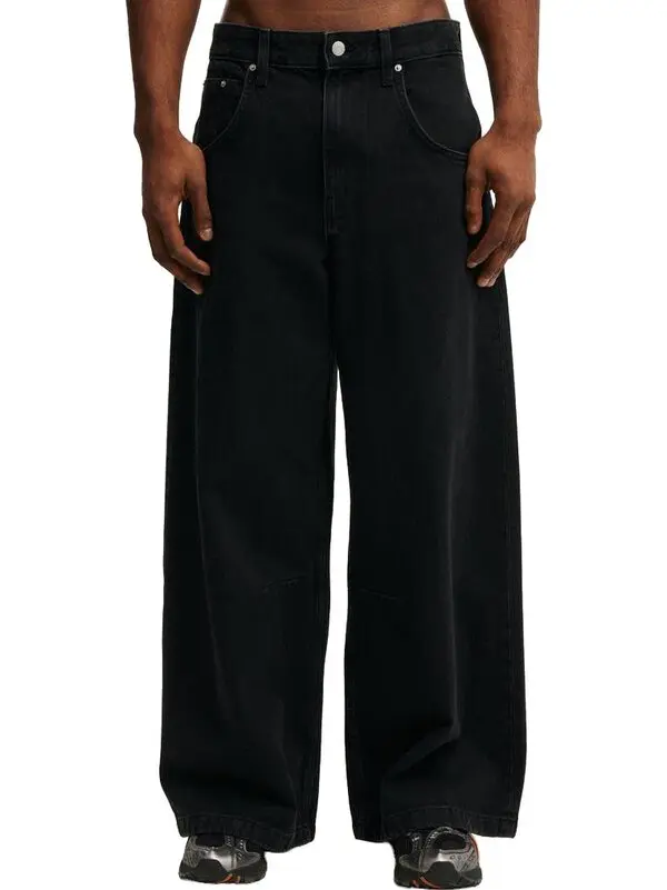 COTTON ON Y2k Super Wide Jeans - Dire Black