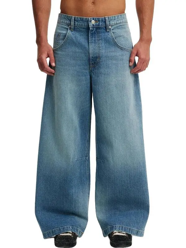COTTON ON Y2k Super Wide Leg Jeans - Drive Blue
