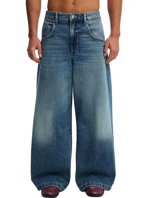 COTTON ON Y2k Super Wide Jeans - Radio Blue