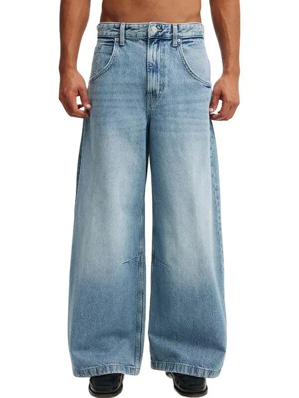 COTTON ON Y2k Super Wide Leg Jeans - Solace Blue