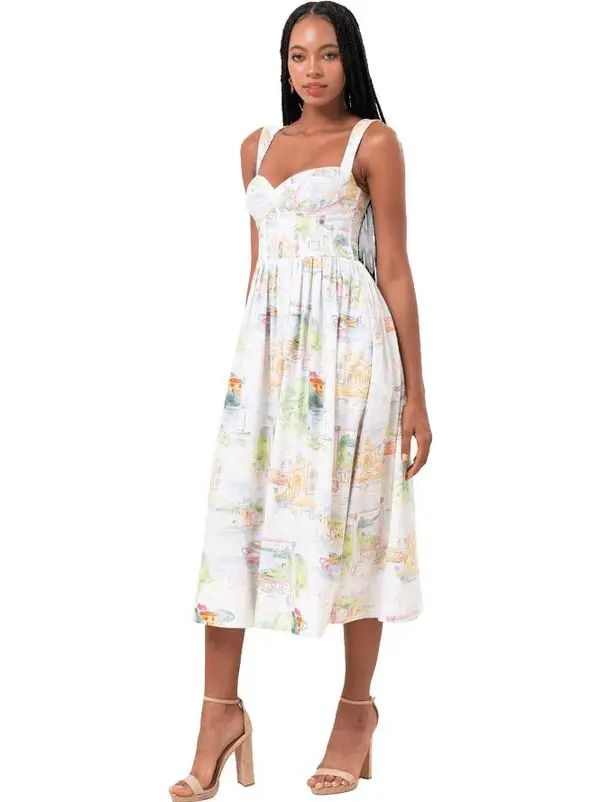 Yumi Kim Brigette Linen Dress - Red
